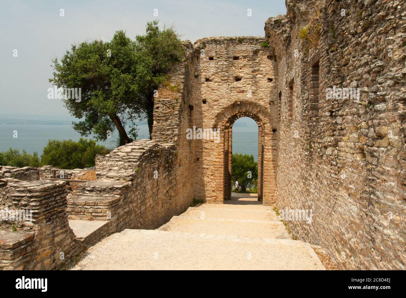 Roman stone archway in summer sun. amazing architecture built in ...