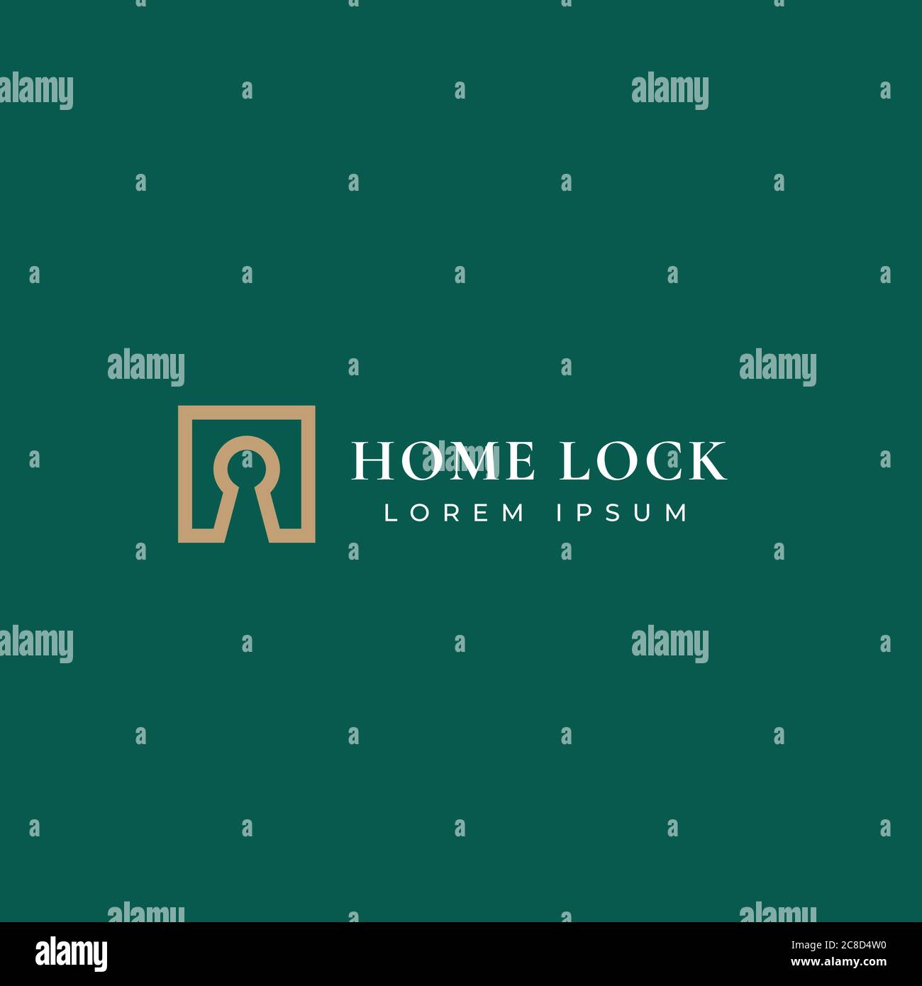 Home Lock Real Estate Abstract Vector Sign, Symbol or Logo Template ...