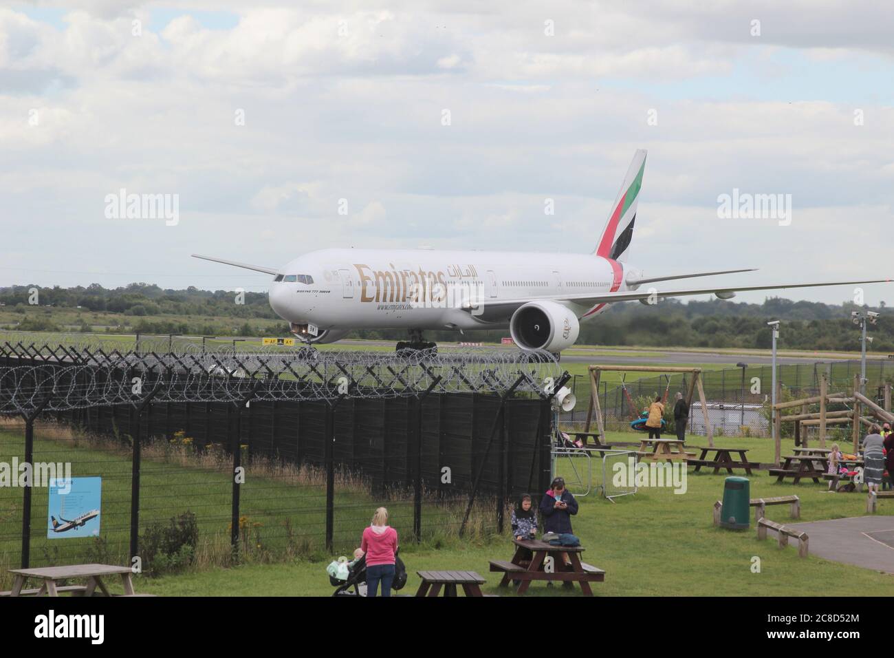 Runway visitor park Manchester airport offering runway views of ...