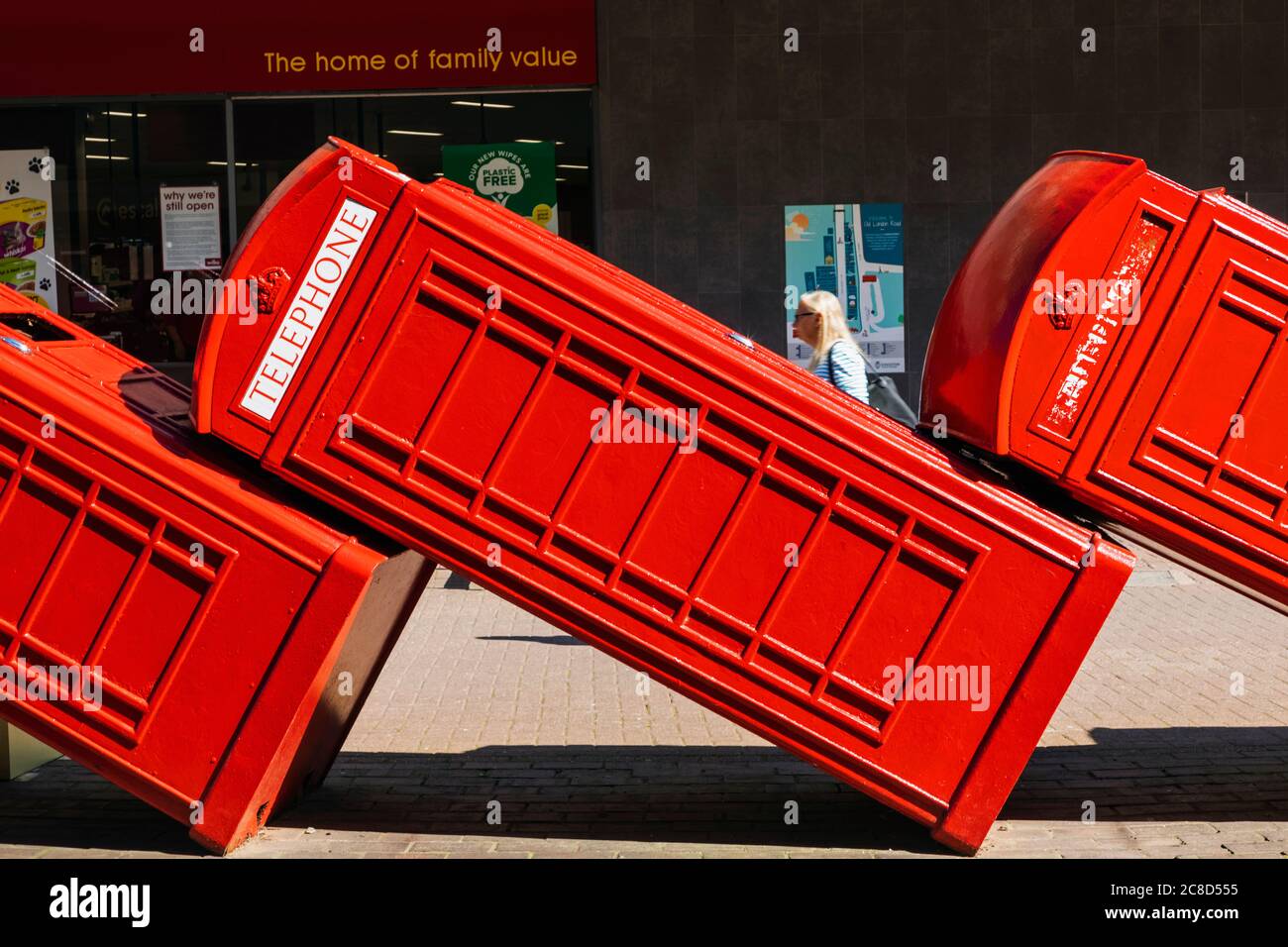 England, London, Kingston-upon-Thames, Sculpture Made of Dis-used ...