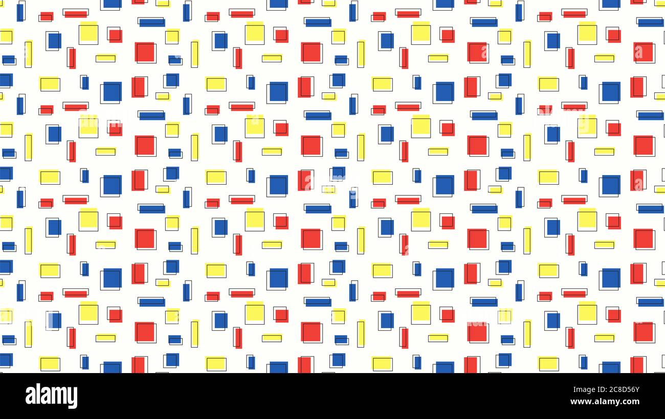 Neoplasticism imitation pattern. Seamless large size background texture ...