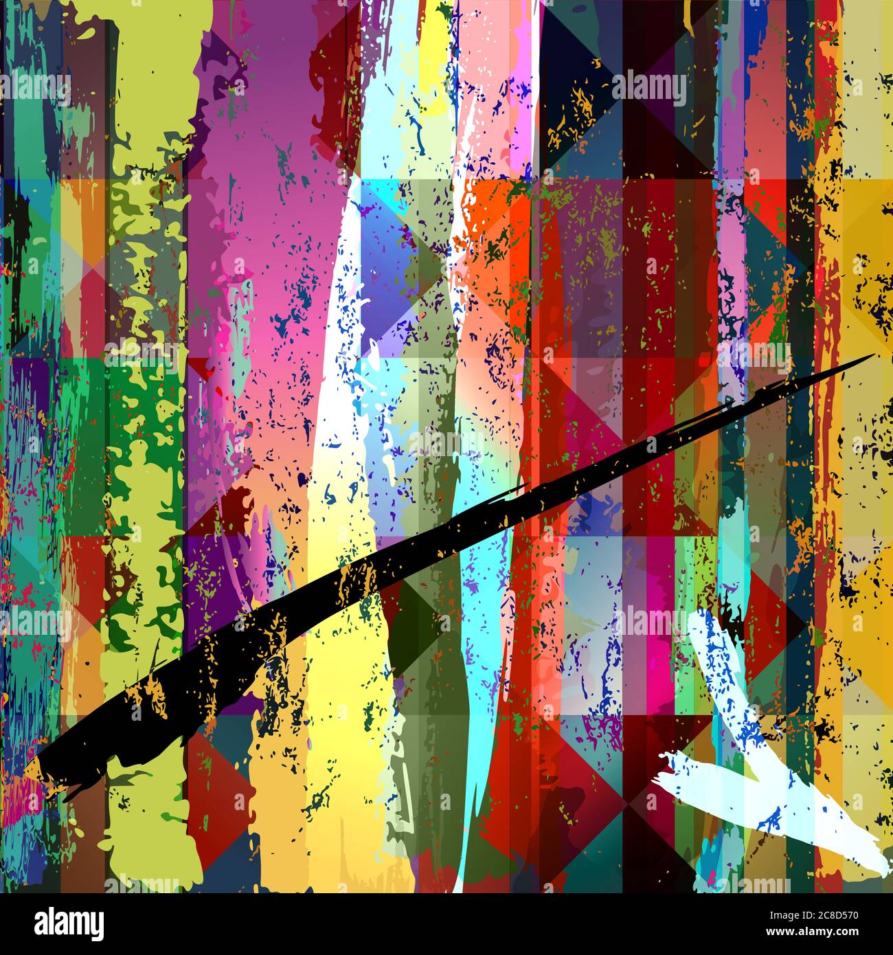 abstract geometric background, with strokes, splashes and squares ...