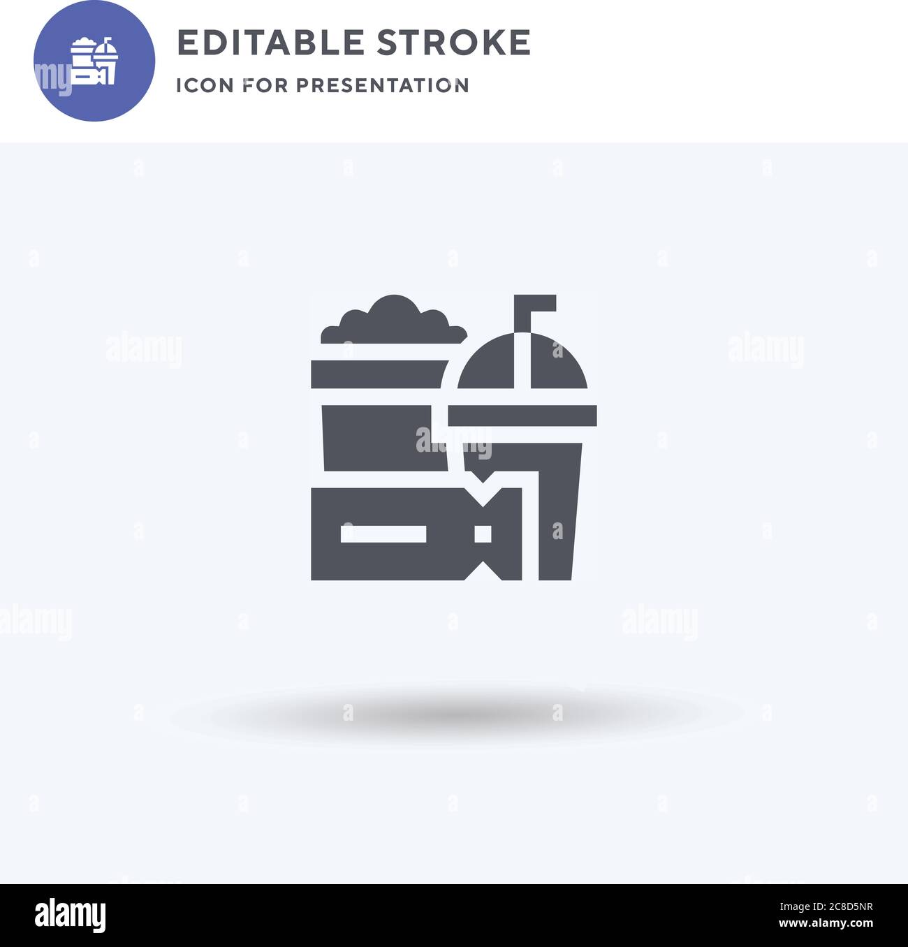 Snacks icon vector, filled flat sign, solid pictogram isolated on white ...