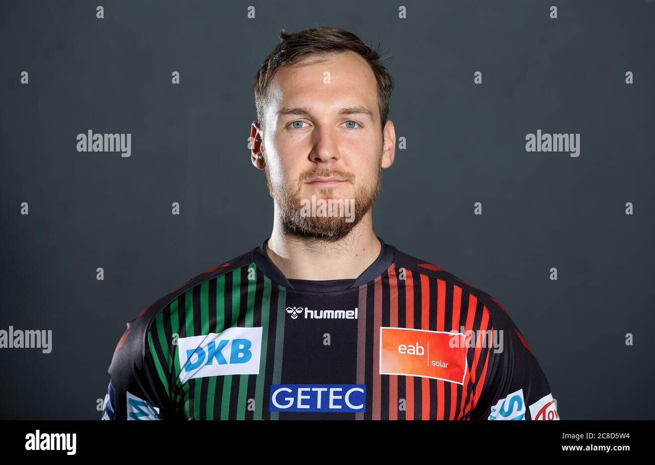 23 July 2020, Saxony-Anhalt, Magdeburg: Handball, 1st Bundesliga ...