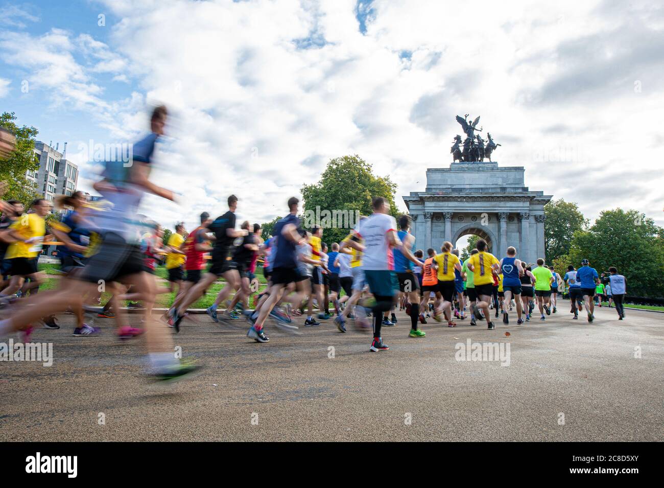 People Competing In a Mass Participation Running Event In London Stock ...