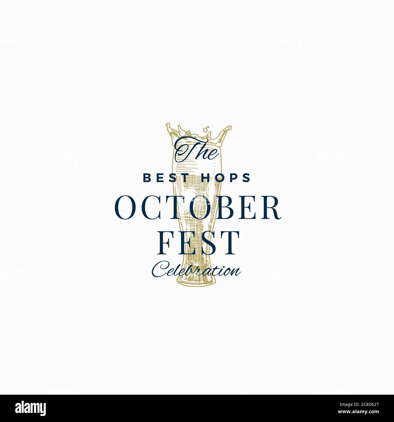 Best Beer Octoberfest Celebration Abstract Vector Sign, Symbol or Logo ...