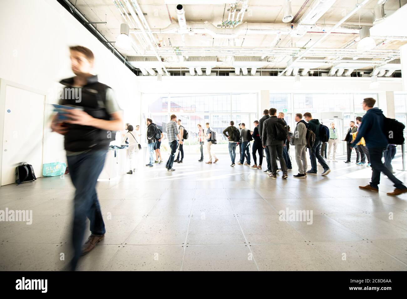 People arriving at Business and Academic Conference Event Stock Photo ...