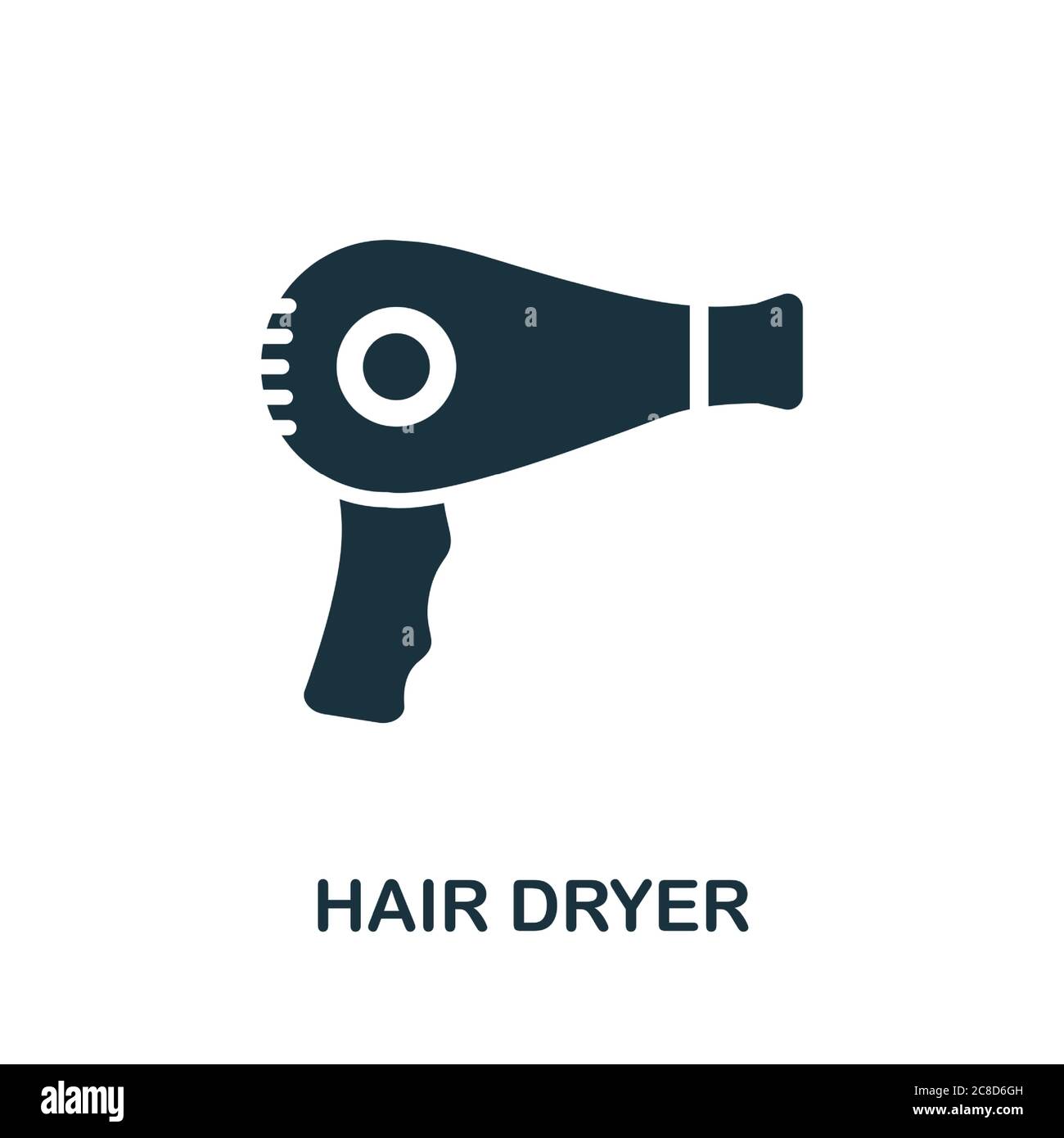 Hair Dryer icon. Simple element from beauty salon collection. Creative ...