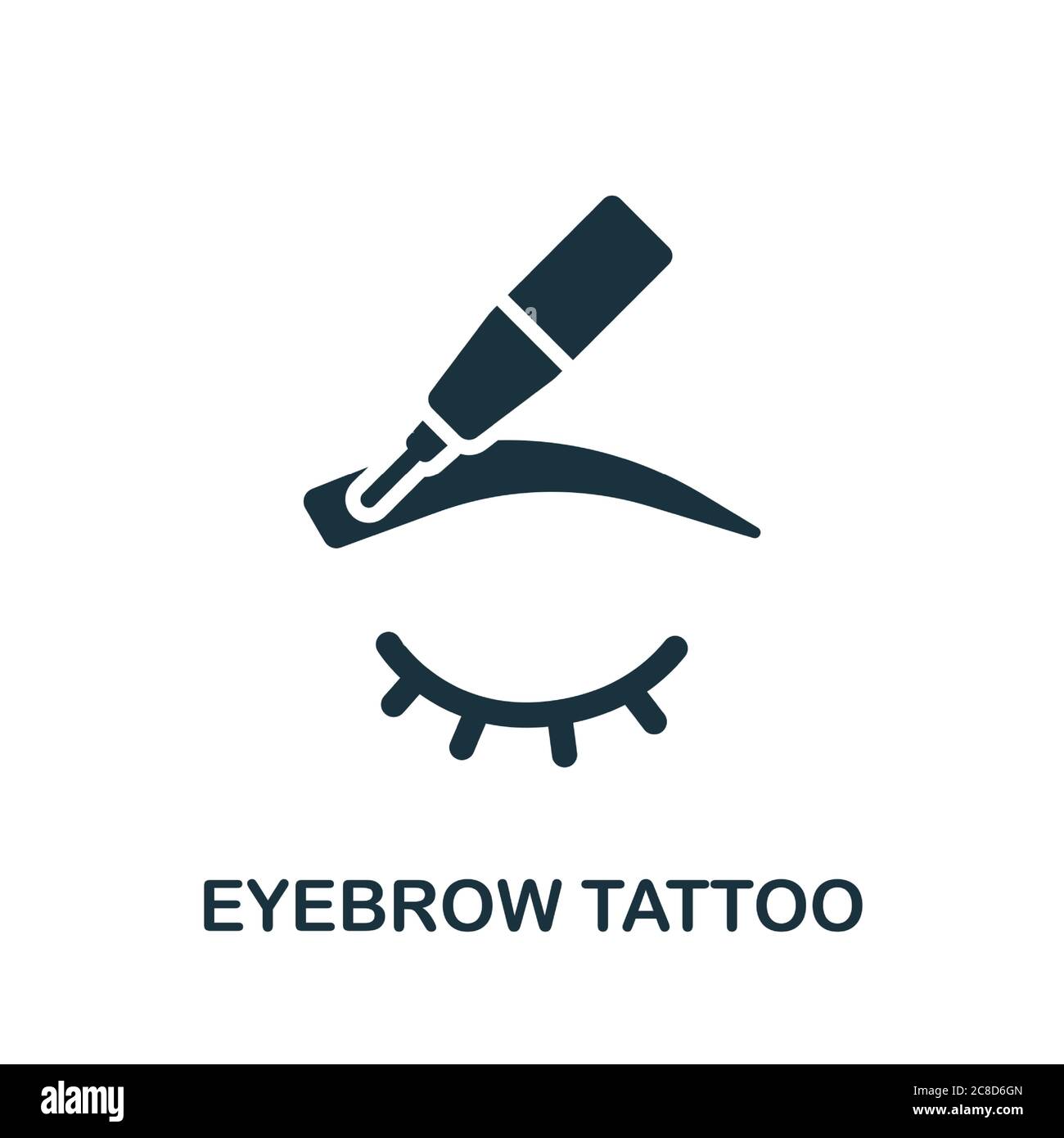 Eyebrow Tattoo icon. Simple element from beauty salon collection ...