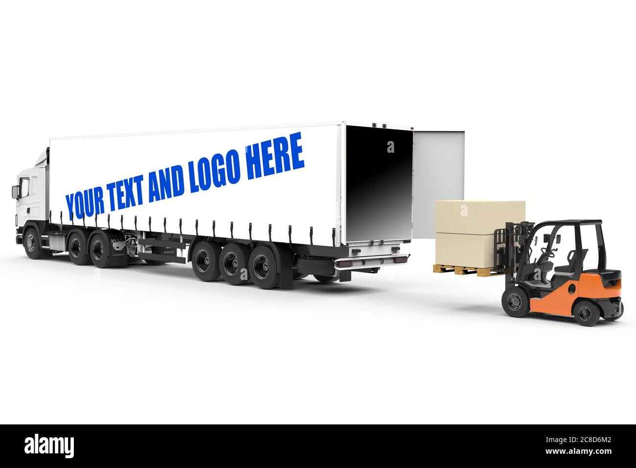 Logistic truck mockup Cut Out Stock Images & Pictures - Alamy