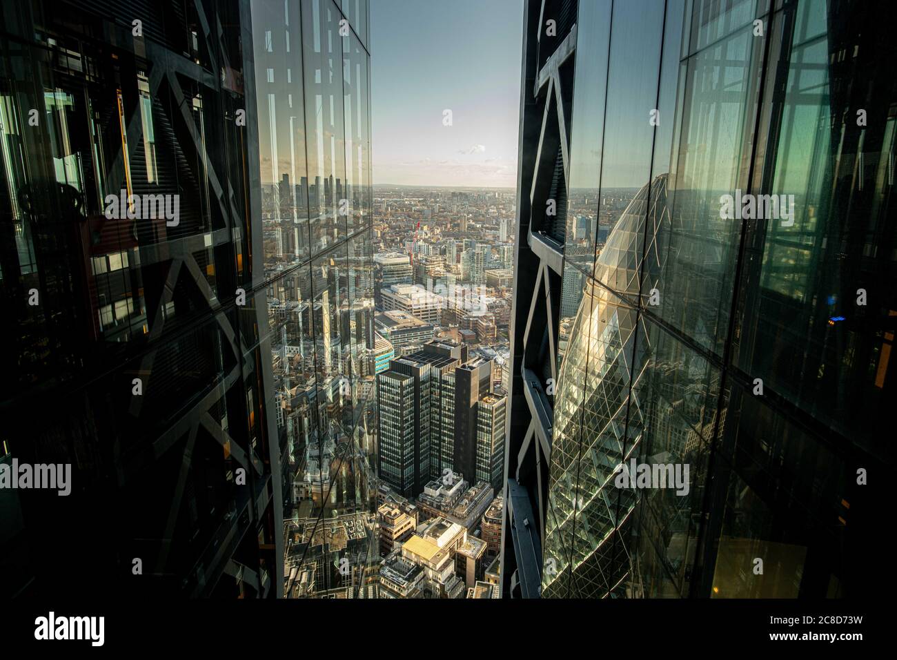 Glass facade reflection the gherkin hi-res stock photography and images ...