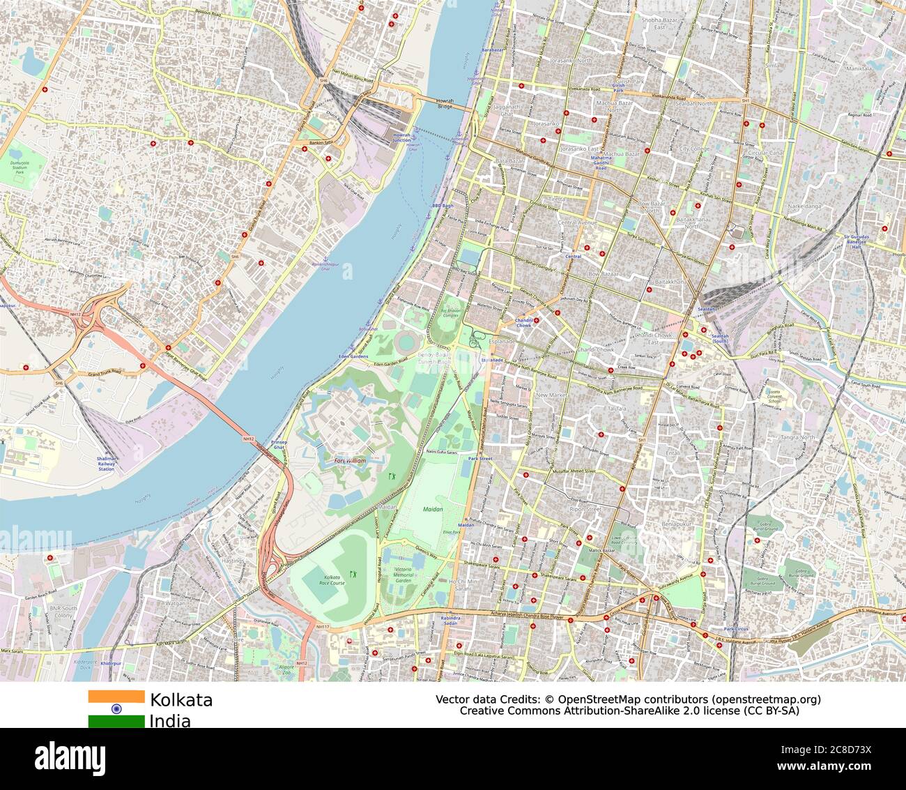 Map Of Calcutta High Resolution Stock Photography and Images - Alamy
