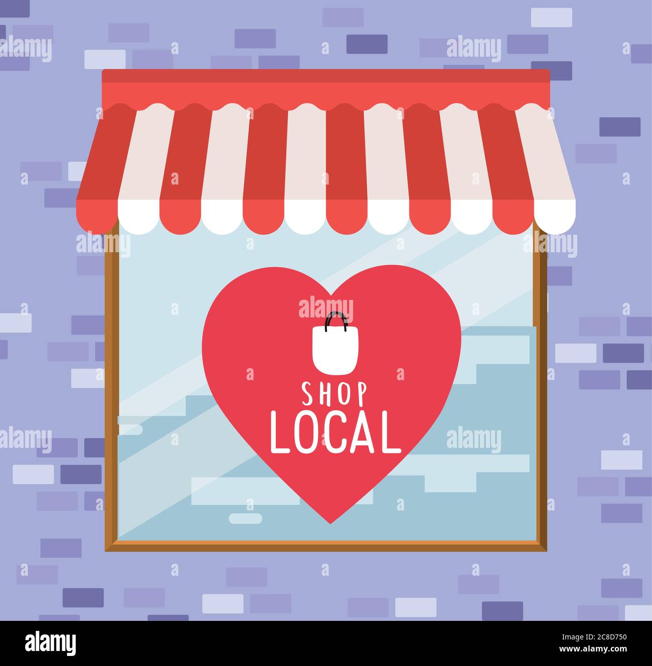 shop local in heart inside store design of retail buy and market theme ...