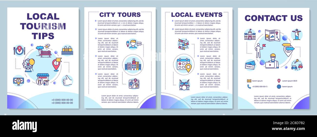 Local tourism tips brochure template. Guided tours. Staycation. Flyer ...
