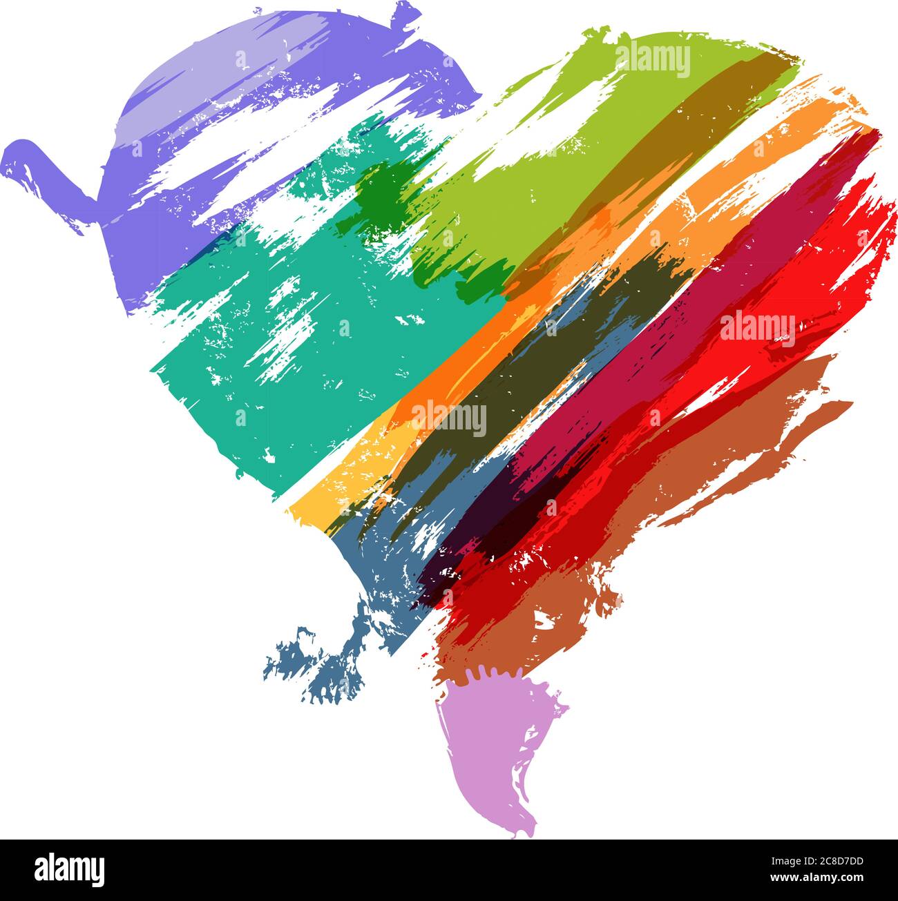 painted heart, vector illustration Stock Vector Image & Art - Alamy