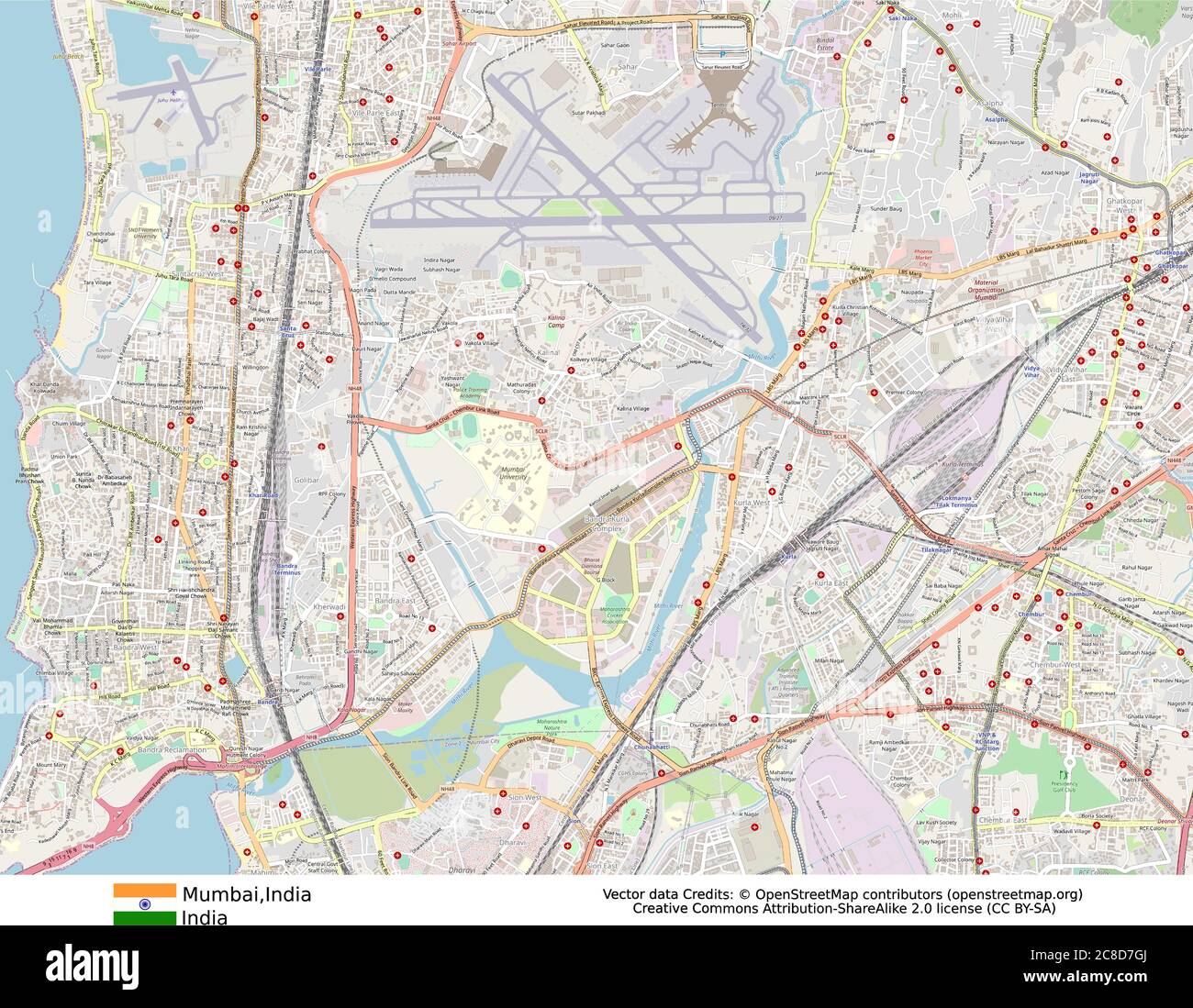 Map of maharashtra hi-res stock photography and images - Alamy