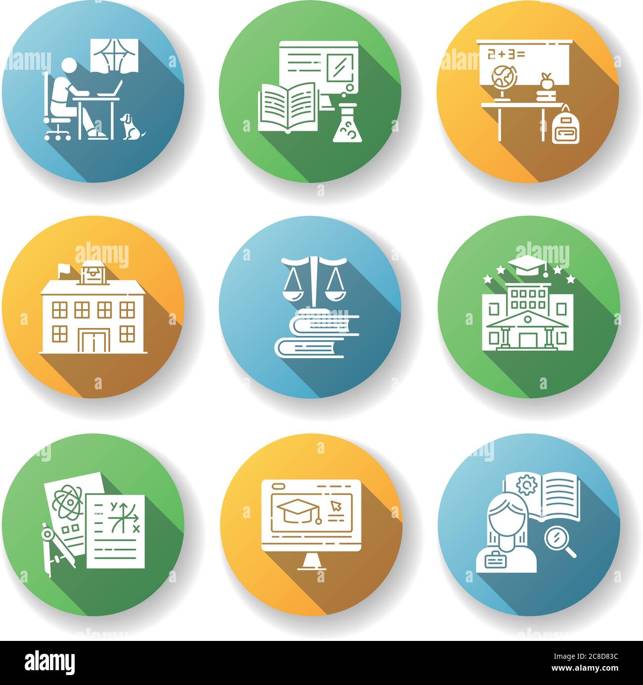 Secondary filled Stock Vector Images - Alamy