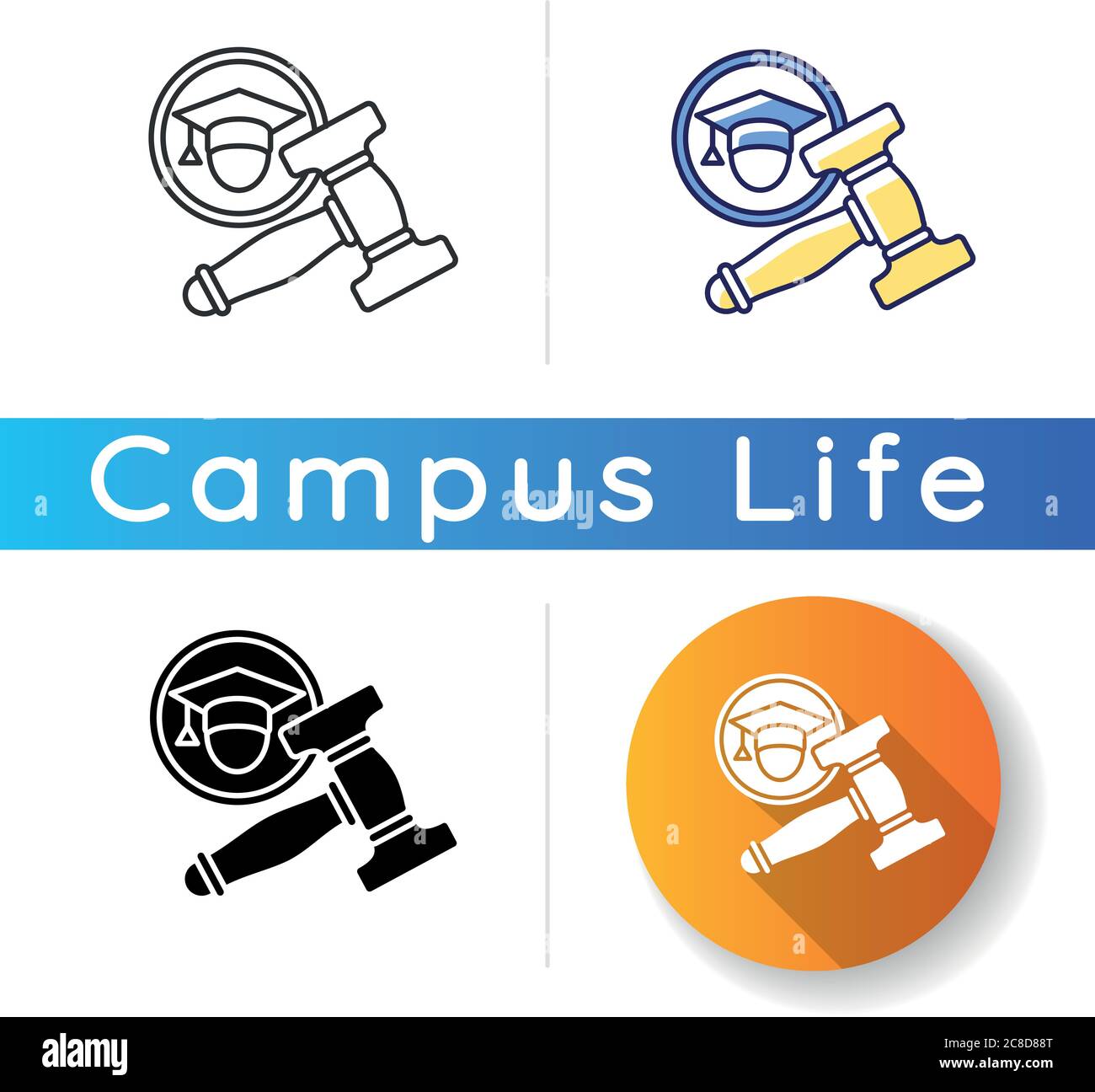 Student government icon. University student organization. High school ...