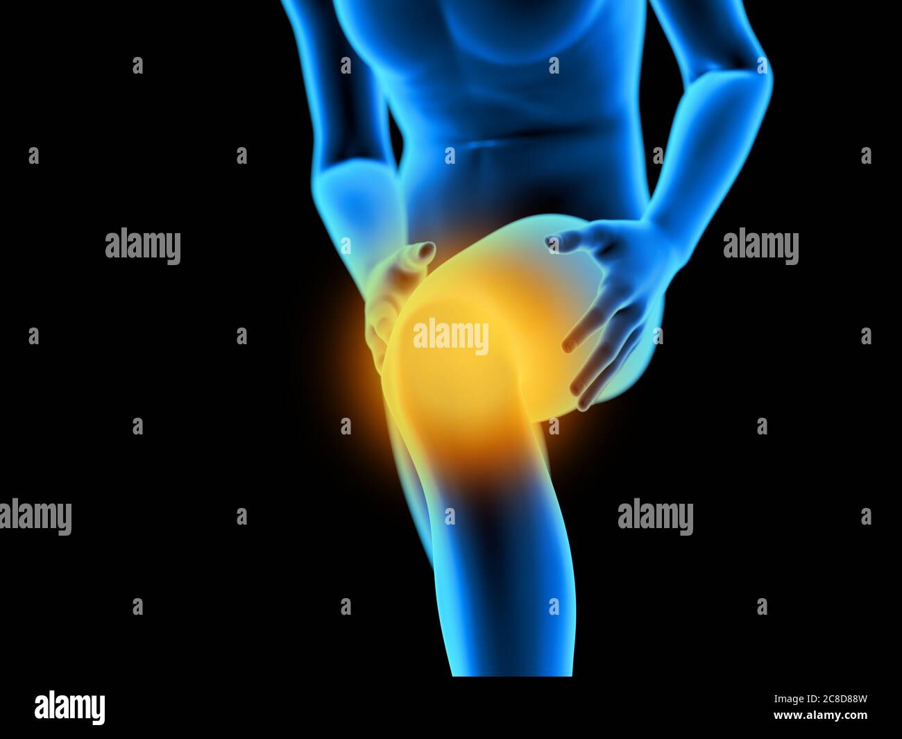Knee injury illustration anatomy hi-res stock photography and images ...