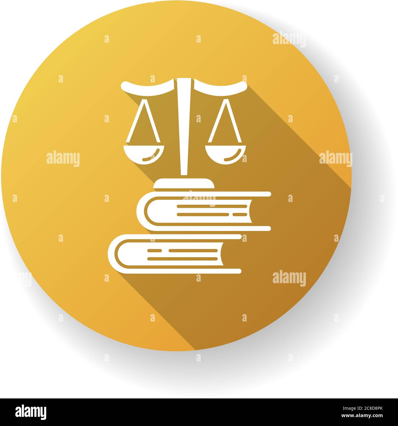 Law school yellow flat design long shadow glyph icon. Professional ...