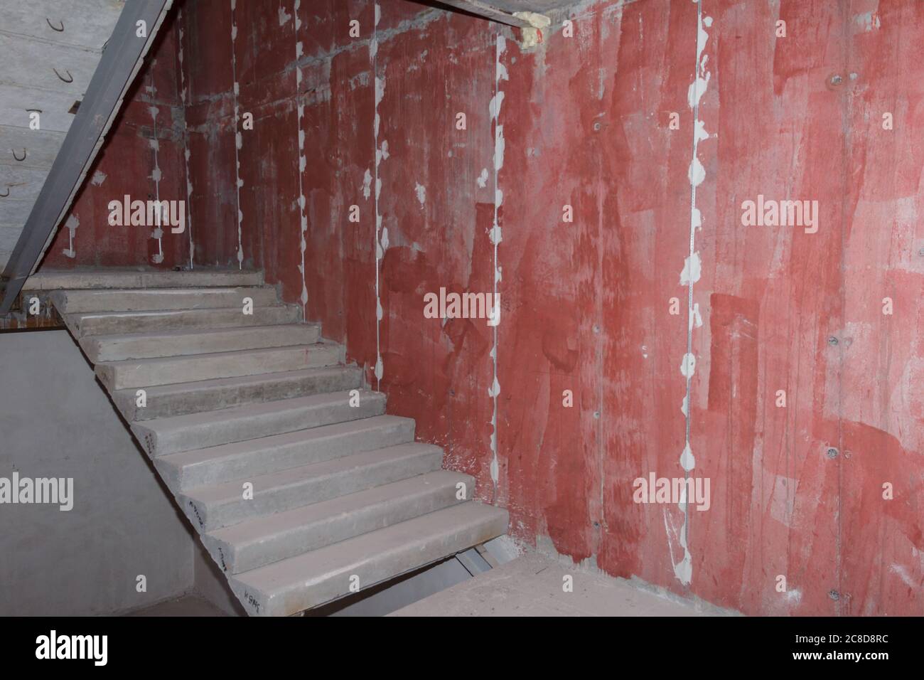 Special-treated walls for better putty application. Installation of ...