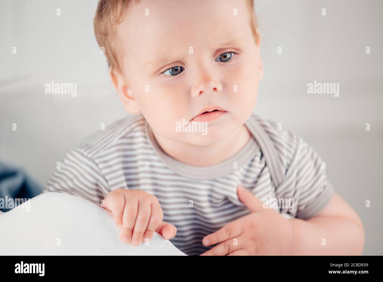 Beautiful baby few months old portrait outdoors Stock Photo - Alamy