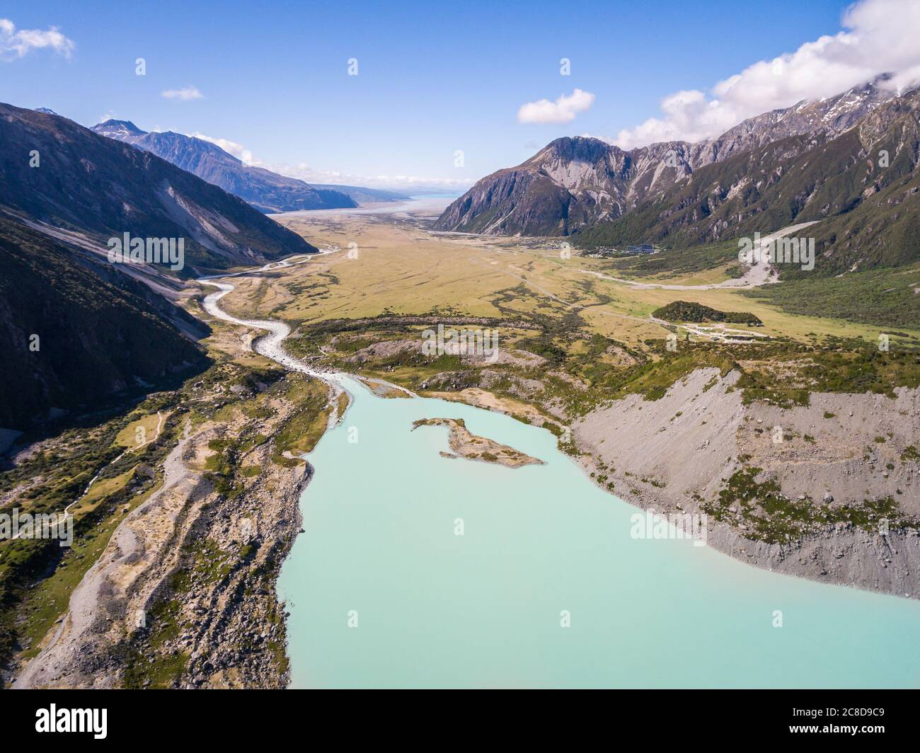 Aerial view mount cook glacier hi-res stock photography and images - Alamy