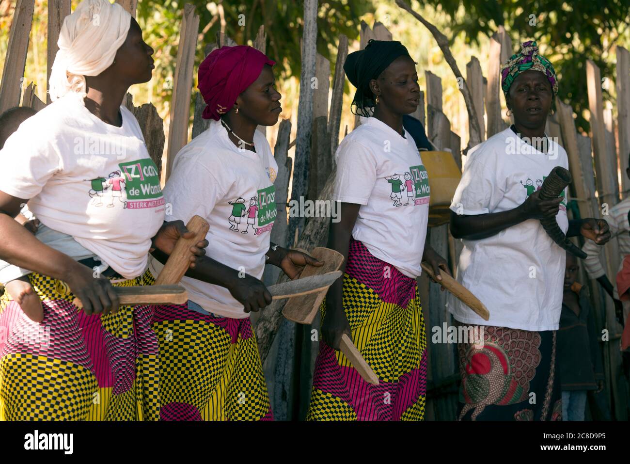Indigenous Jola tribe women play traditional musical instruments and ...