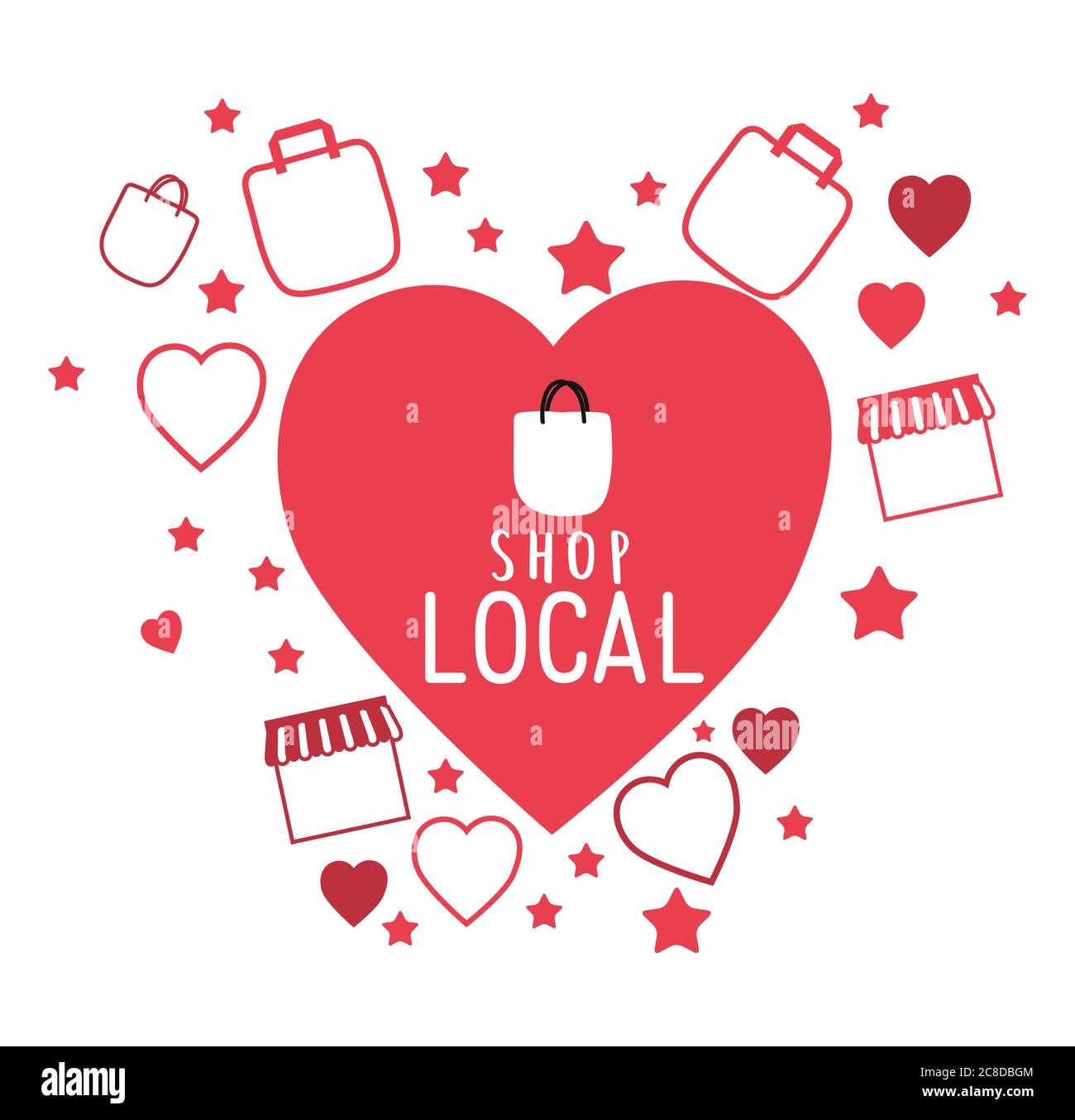 Shopping in local shop Stock Vector Images - Alamy