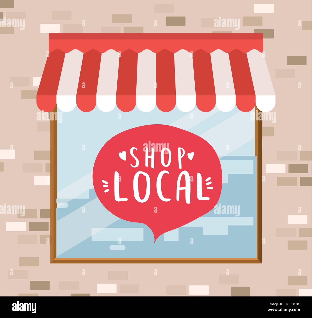 shop local in bubble inside store design of retail buy and market theme ...