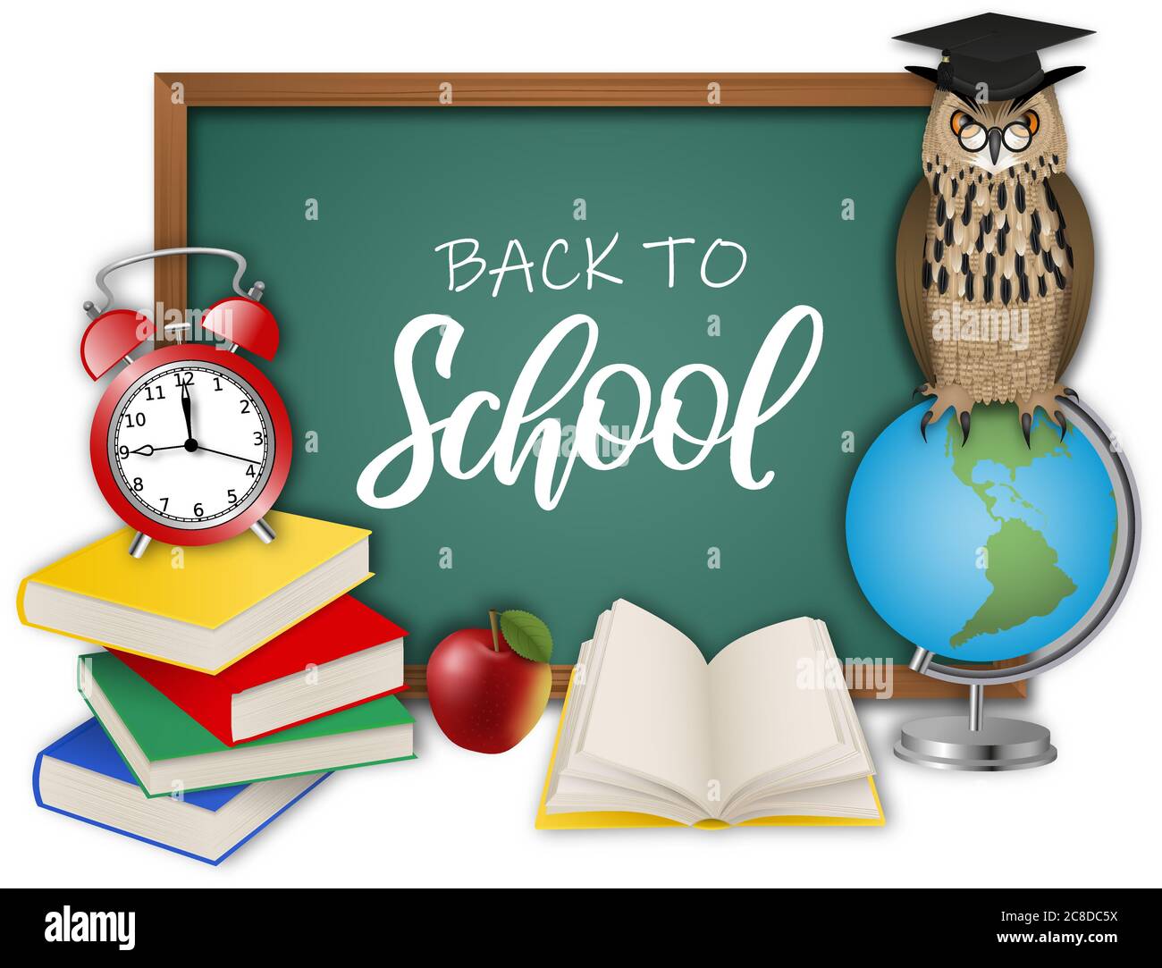 Chalkboard With Apple Clipart