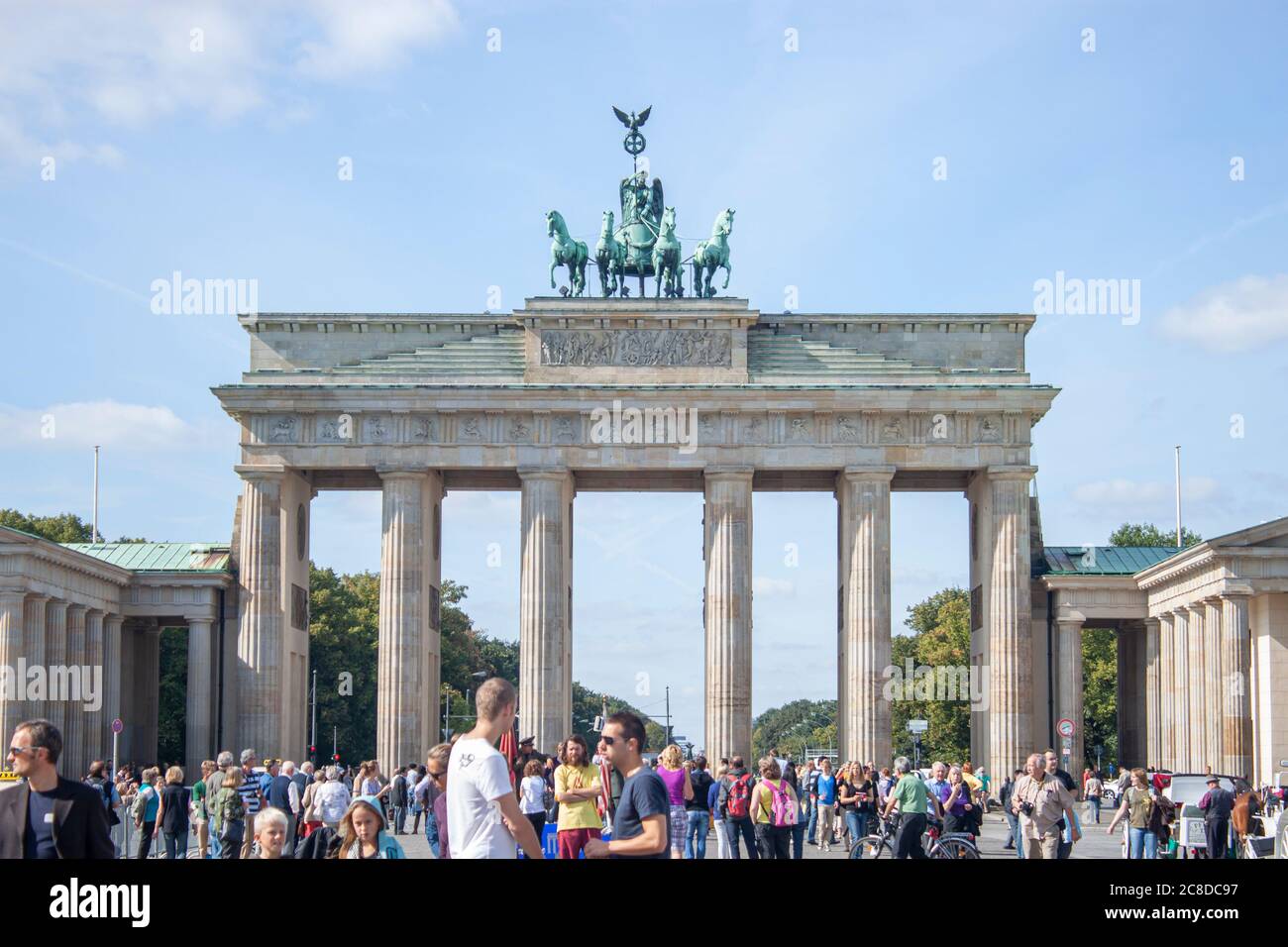 Berlin, Germany 09/15/2009: A view of the Brandenburg Gate, an iconic ...