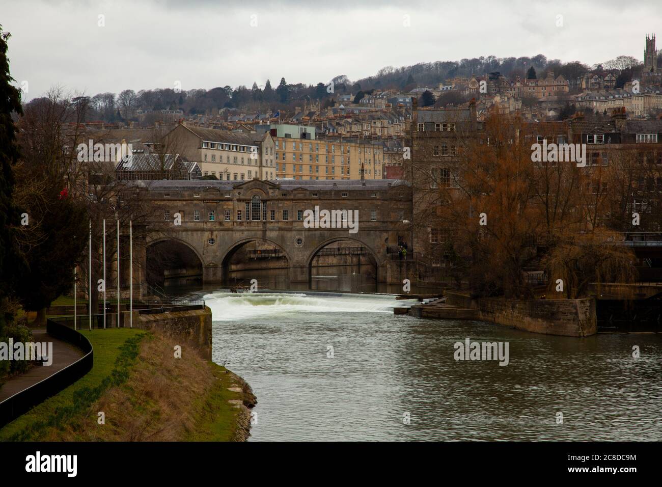 An autumn landscape of the historic British city of Bath, featuring the ...
