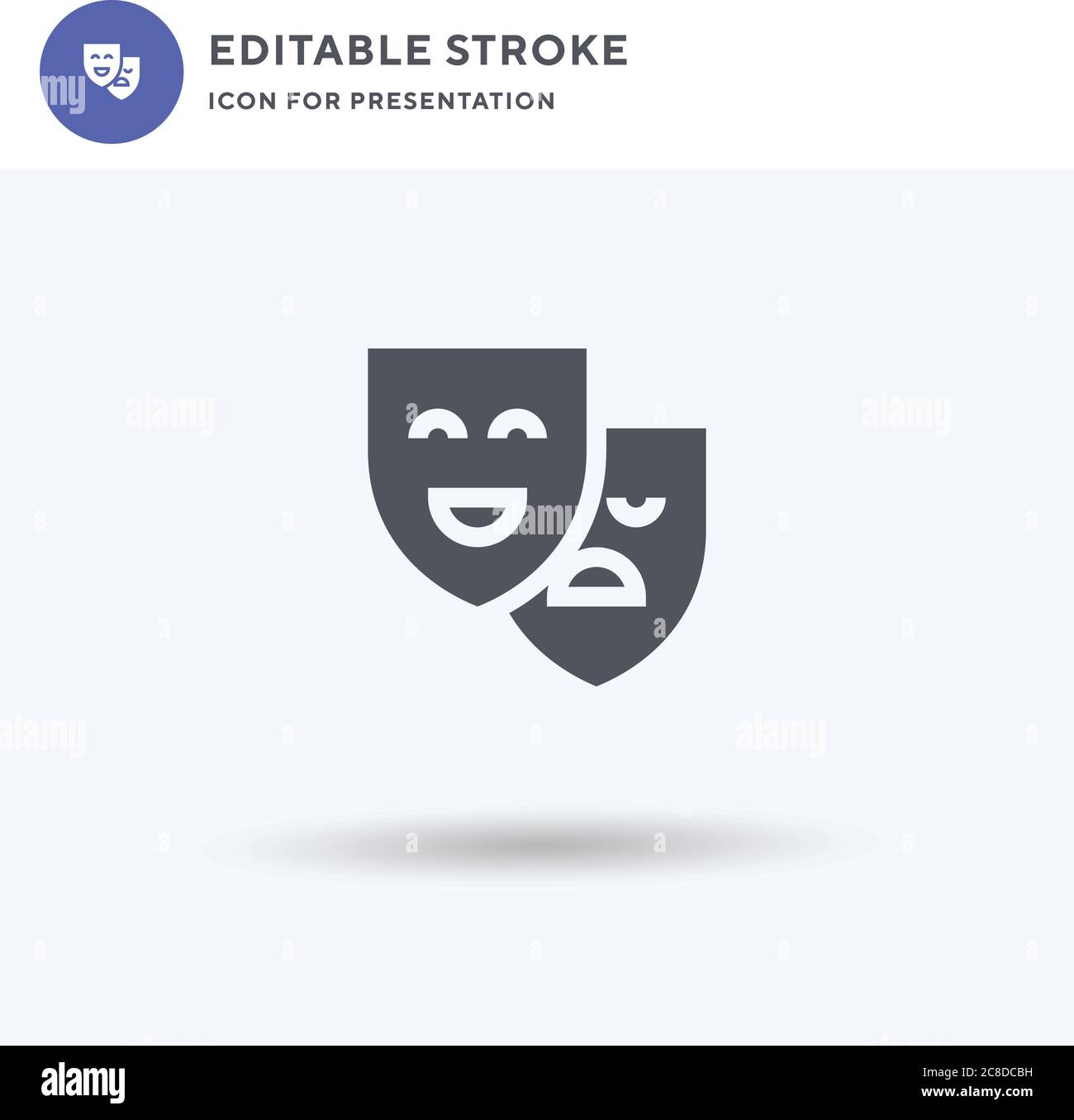 Mask icon vector, filled flat sign, solid pictogram isolated on white ...