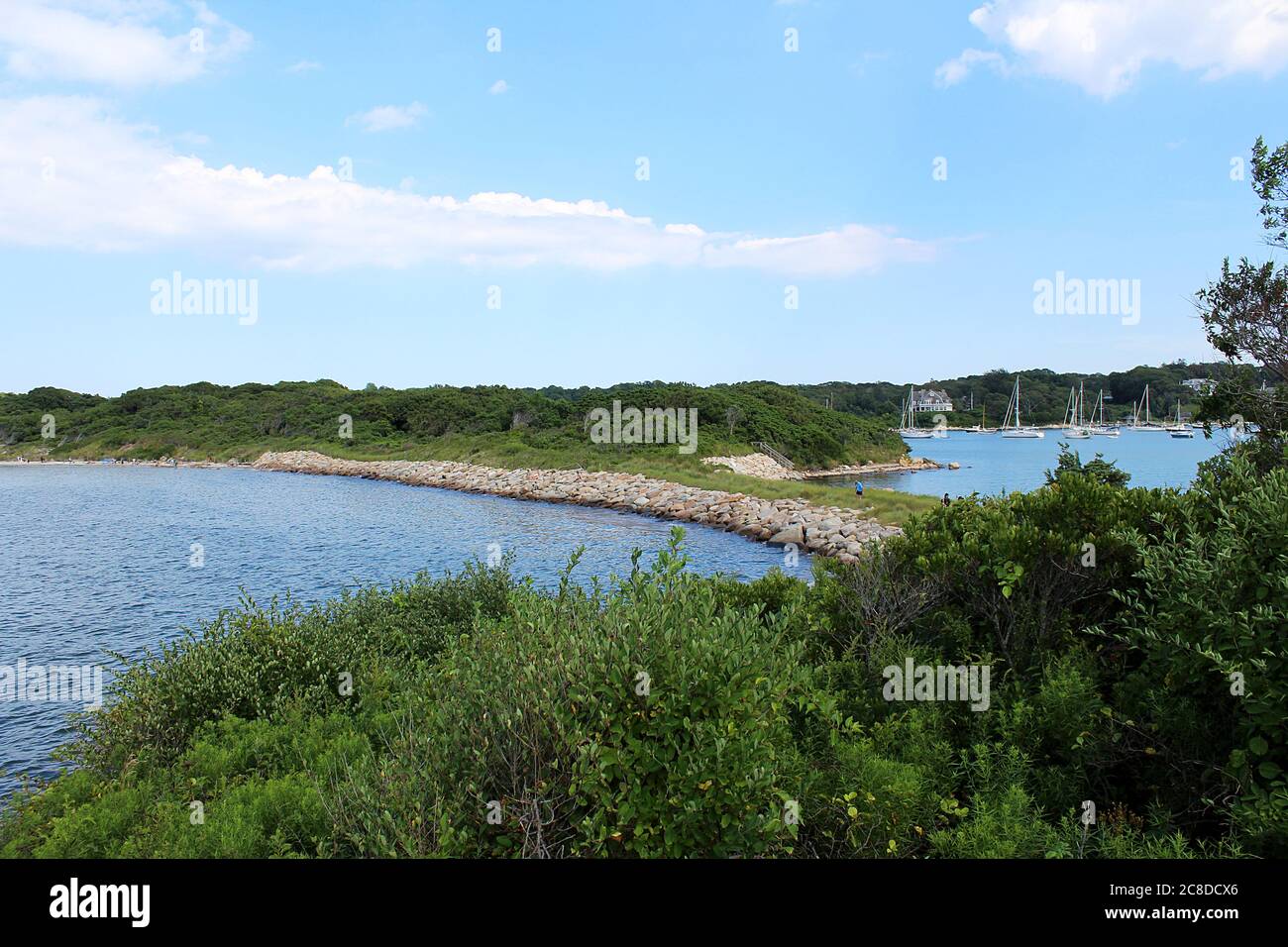 The Knob lookout at Quissett Harbor Road, Woods Hole in the Falmouth ...