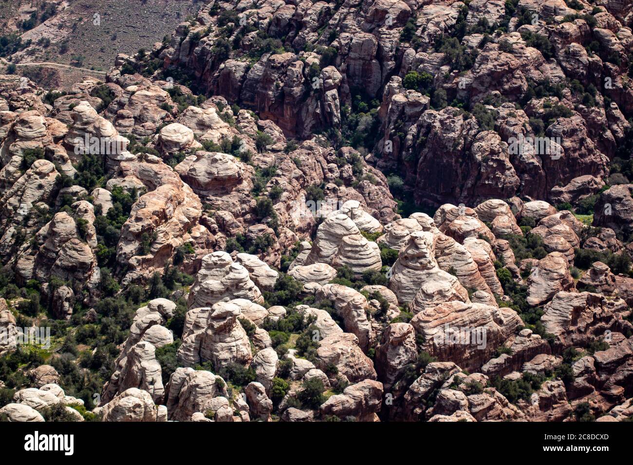 Spectacular rock formation unique to Dana Biosphere Reserve of Jordan ...