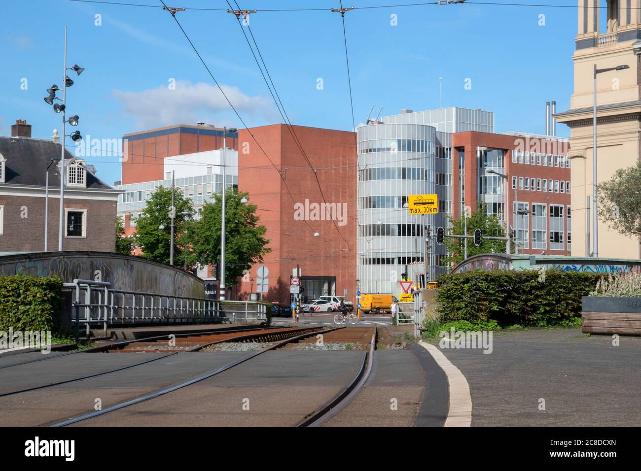 Tramline With In The Background The Stopera Building At Amsterdam The ...