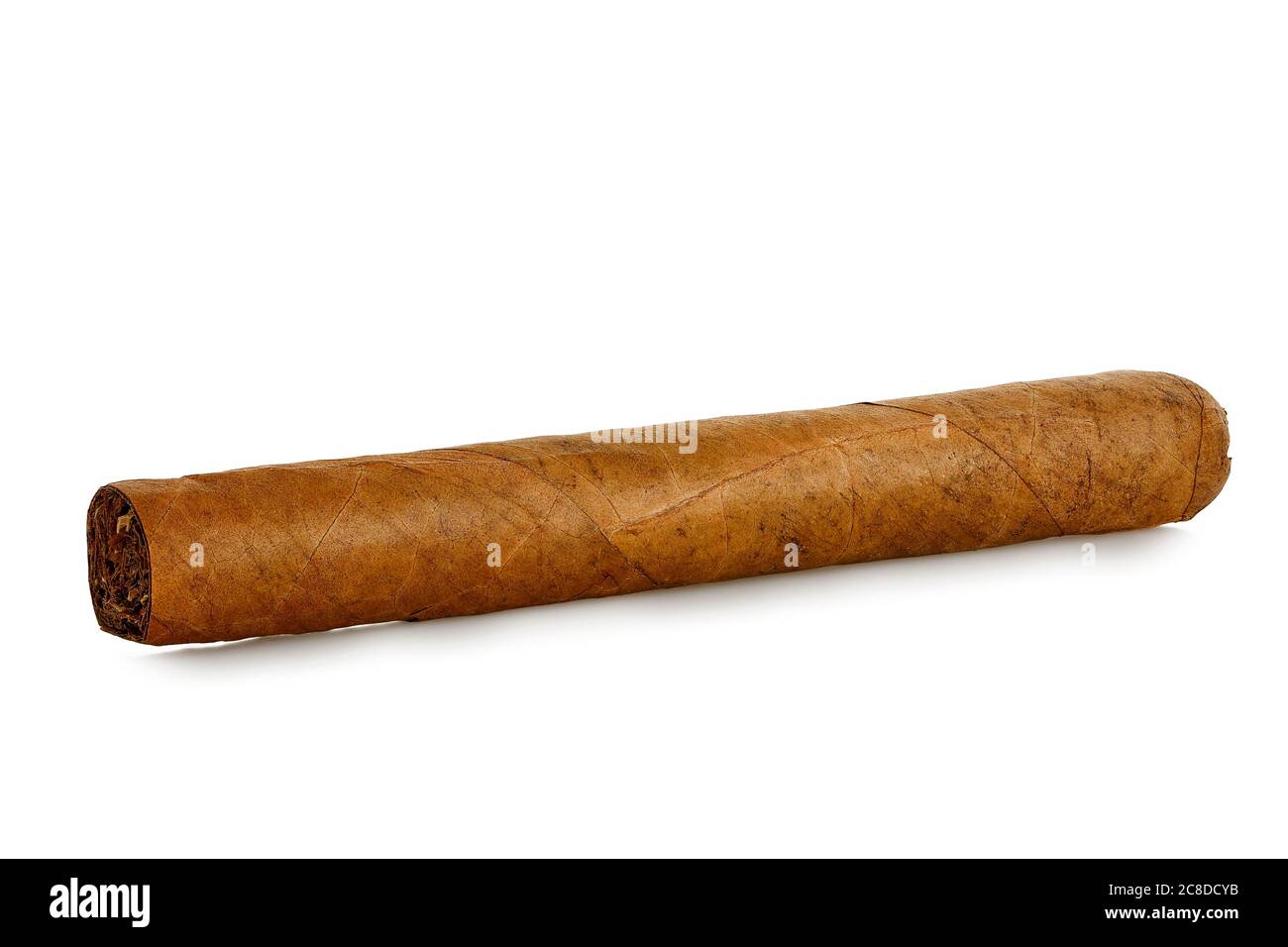 single cigar islolated on white background Stock Photo - Alamy