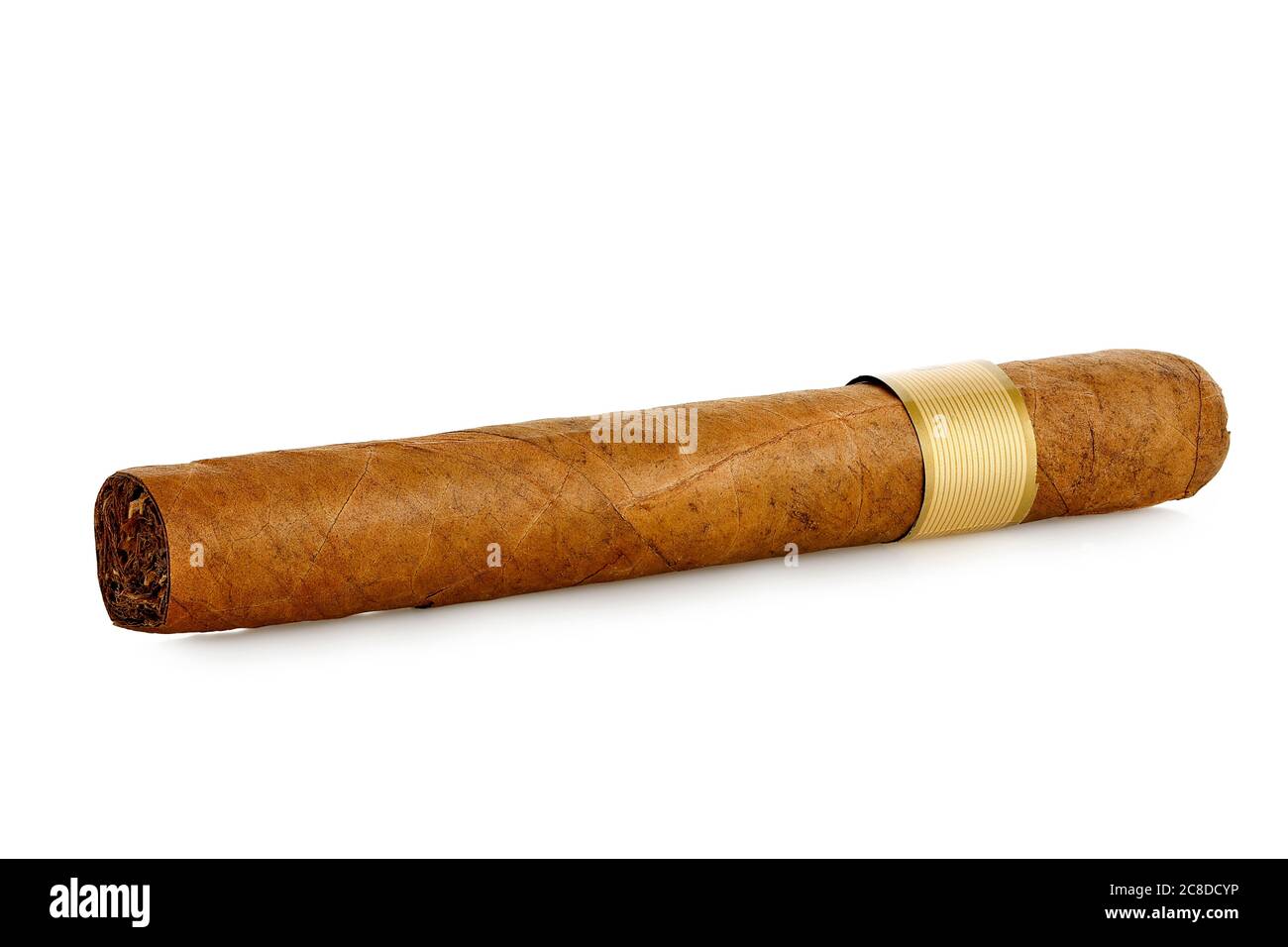 single cigar islolated on white background Stock Photo - Alamy