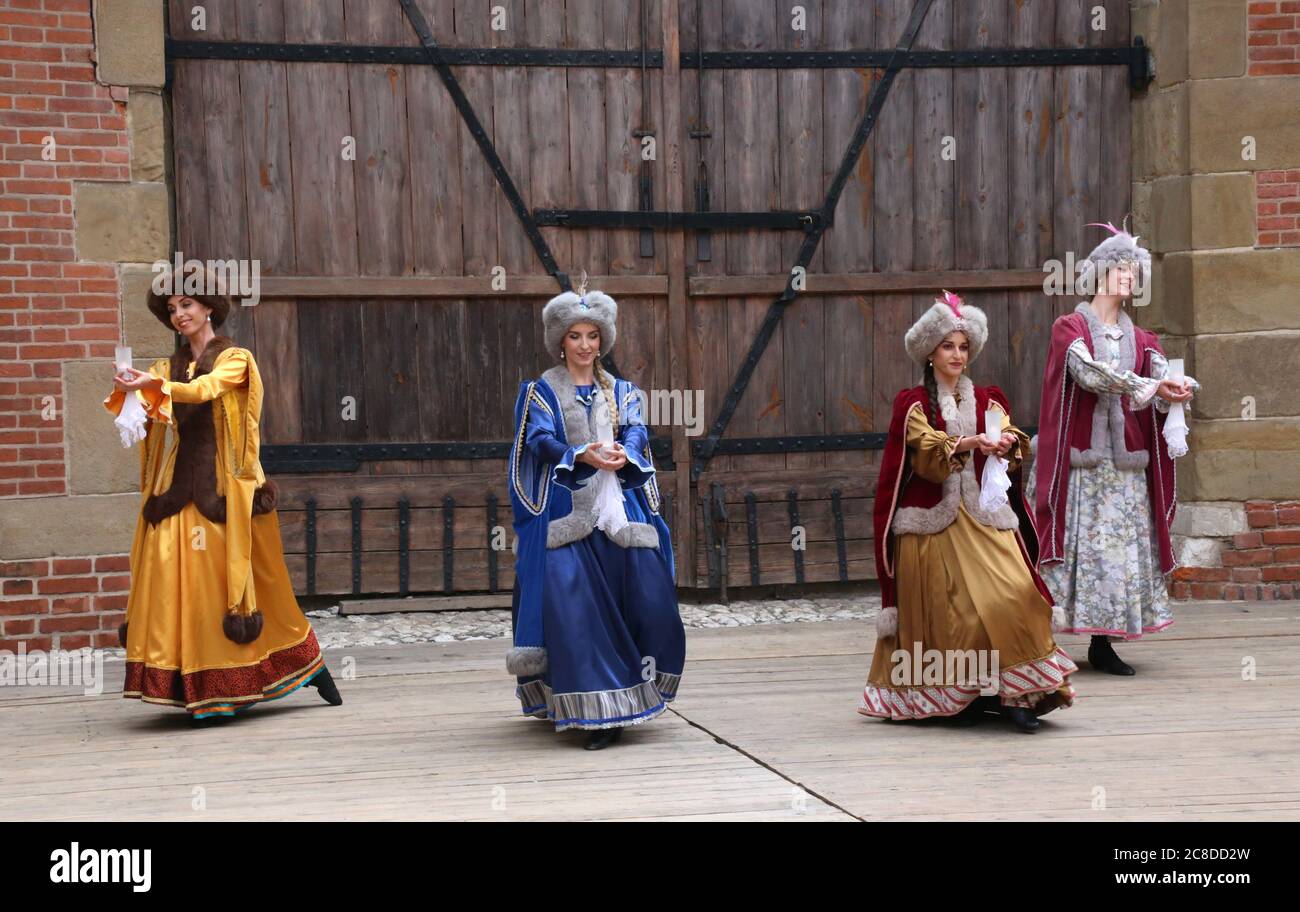 Cracow. Krakow. Poland. "Cracovia Danza" court ballet ensemble ...