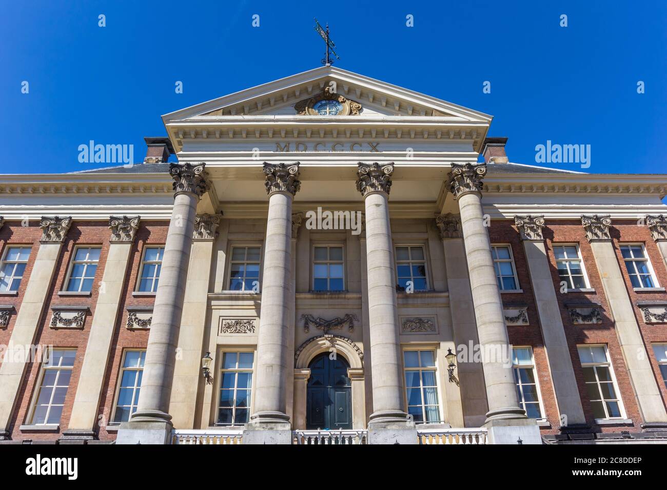 Facade of the historic town hall in Groningen, Netherlands Stock Photo ...