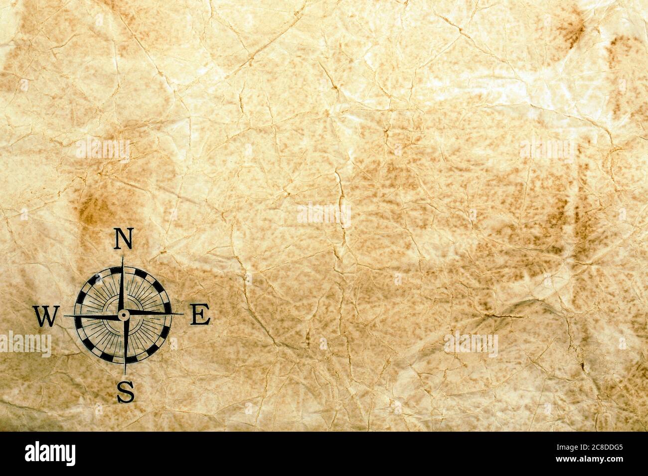 old creased paper texture with compass Stock Photo - Alamy