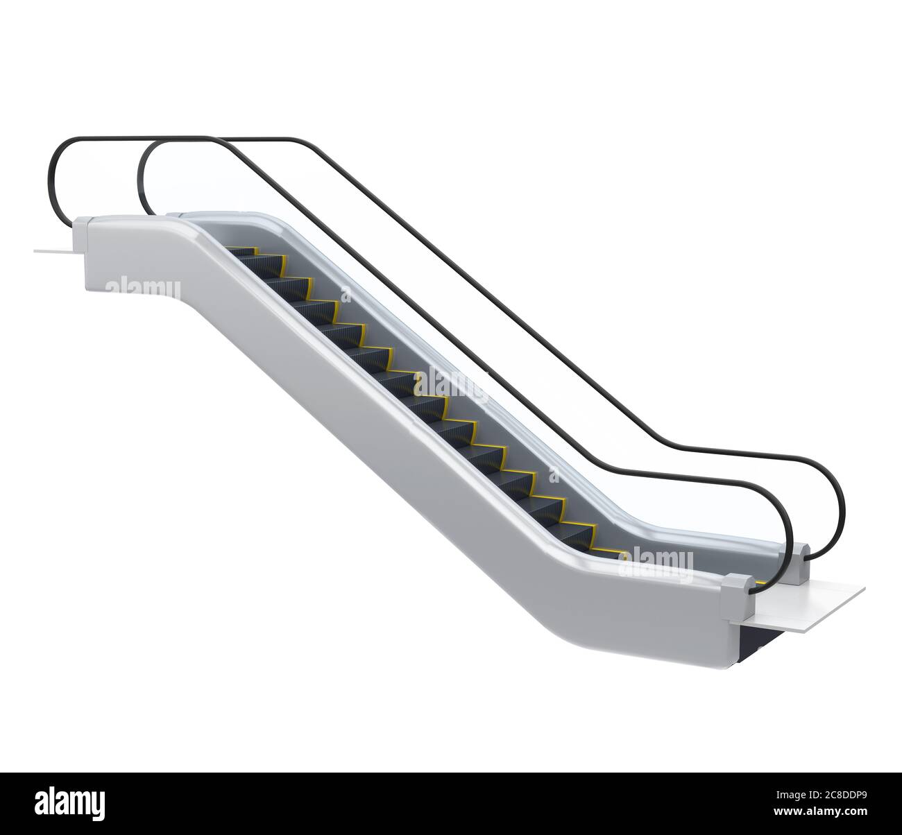 Modern escalator Cut Out Stock Images & Pictures - Alamy