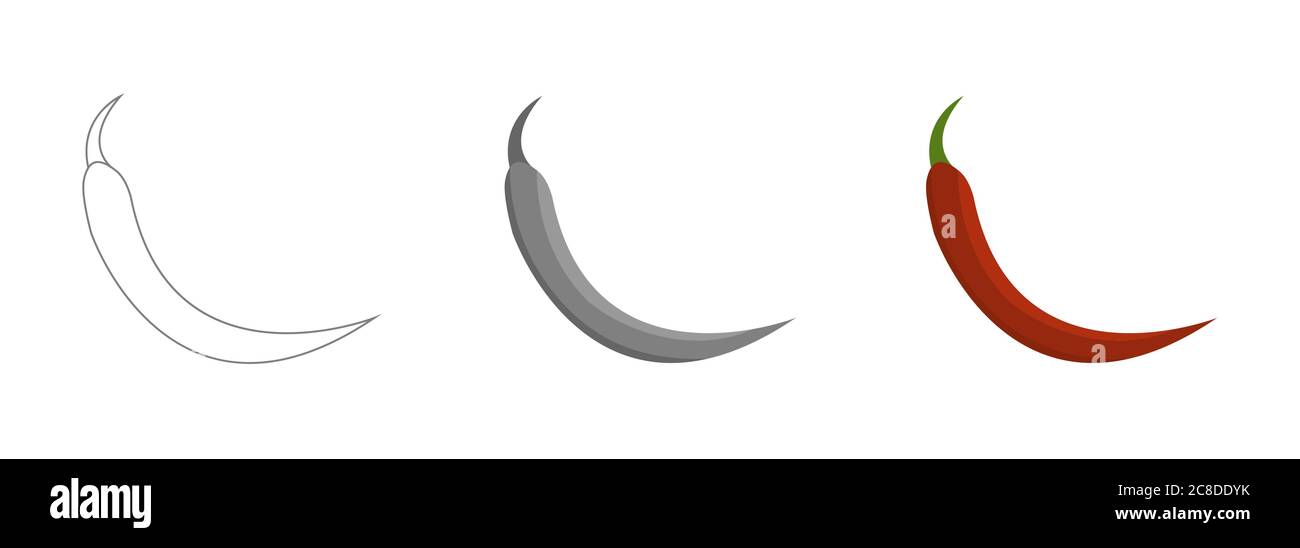 Peppers vector icons Stock Vector Image & Art - Alamy