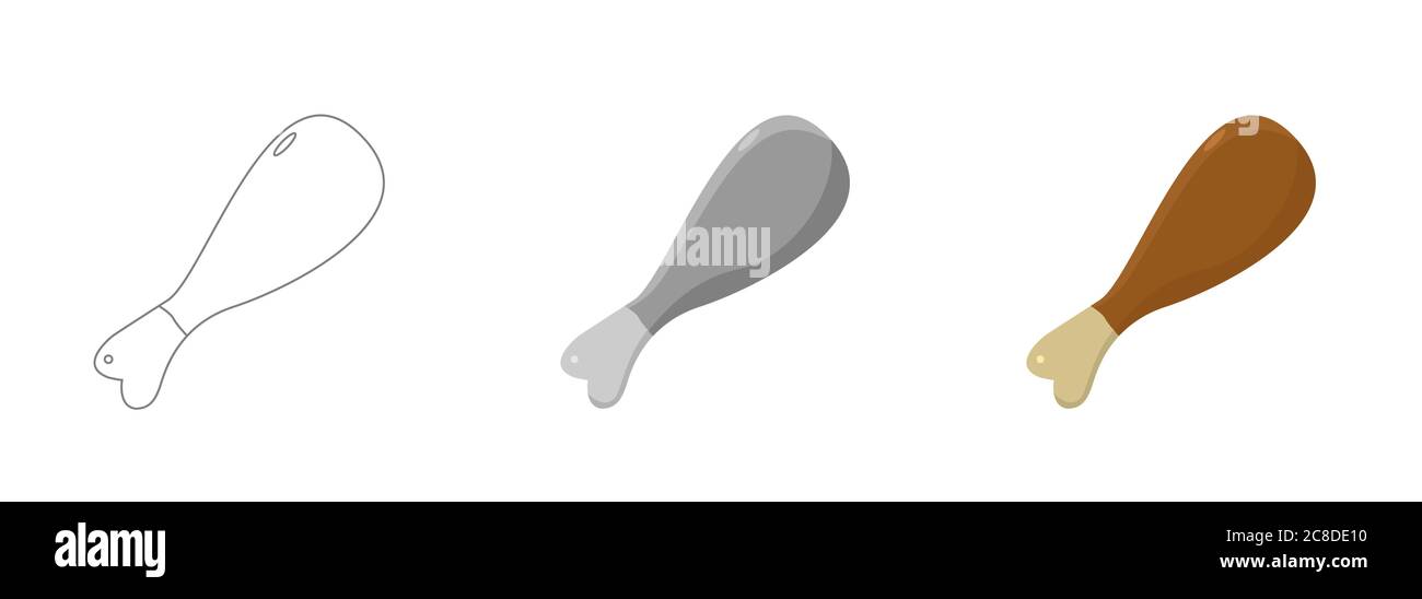 Chicken ham vector icons Stock Vector Image & Art - Alamy