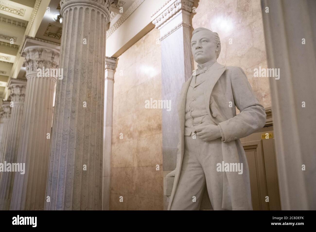 Washington, United States. 23rd July, 2020. A statue of John Kenna, a ...