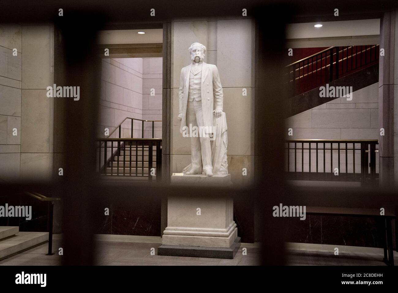 Washington, United States. 23rd July, 2020. A statue of Wade Hampton ...