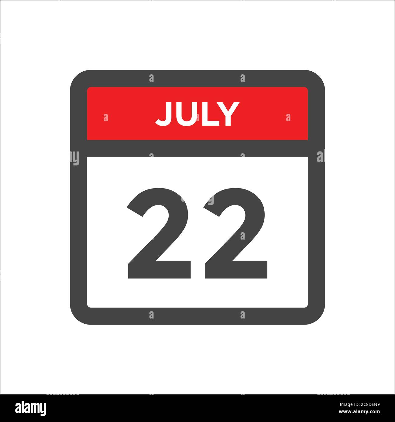 July 22 calendar icon with the day of month Stock Vector Image & Art ...