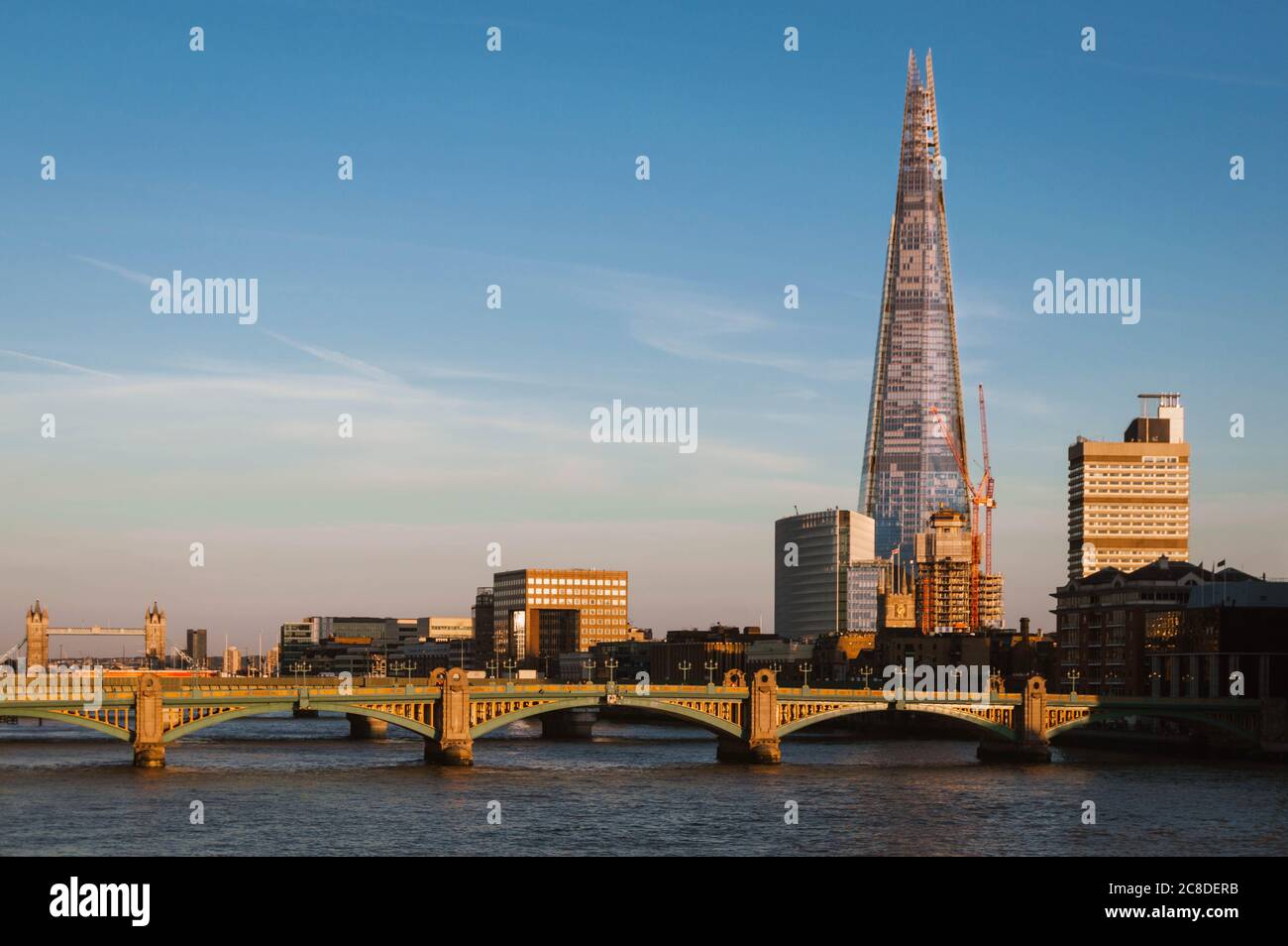The Shard at sunset. The golden hour lights up this spectacular piece ...