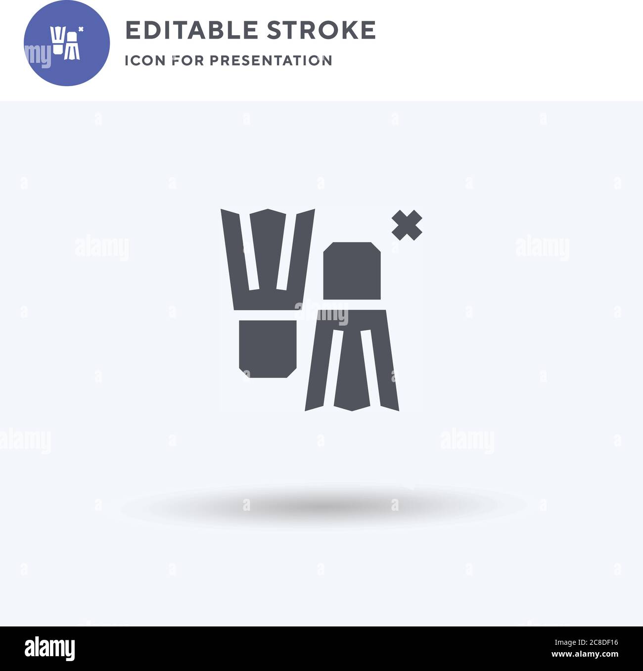 No Fins icon vector, filled flat sign, solid pictogram isolated on ...